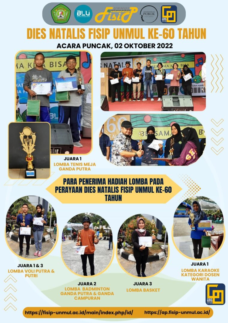 PERAIH PIALA TERBANYAK PROGRAM STUDI ADMINISTRASI PUBLIK FISIP UNMUL ...