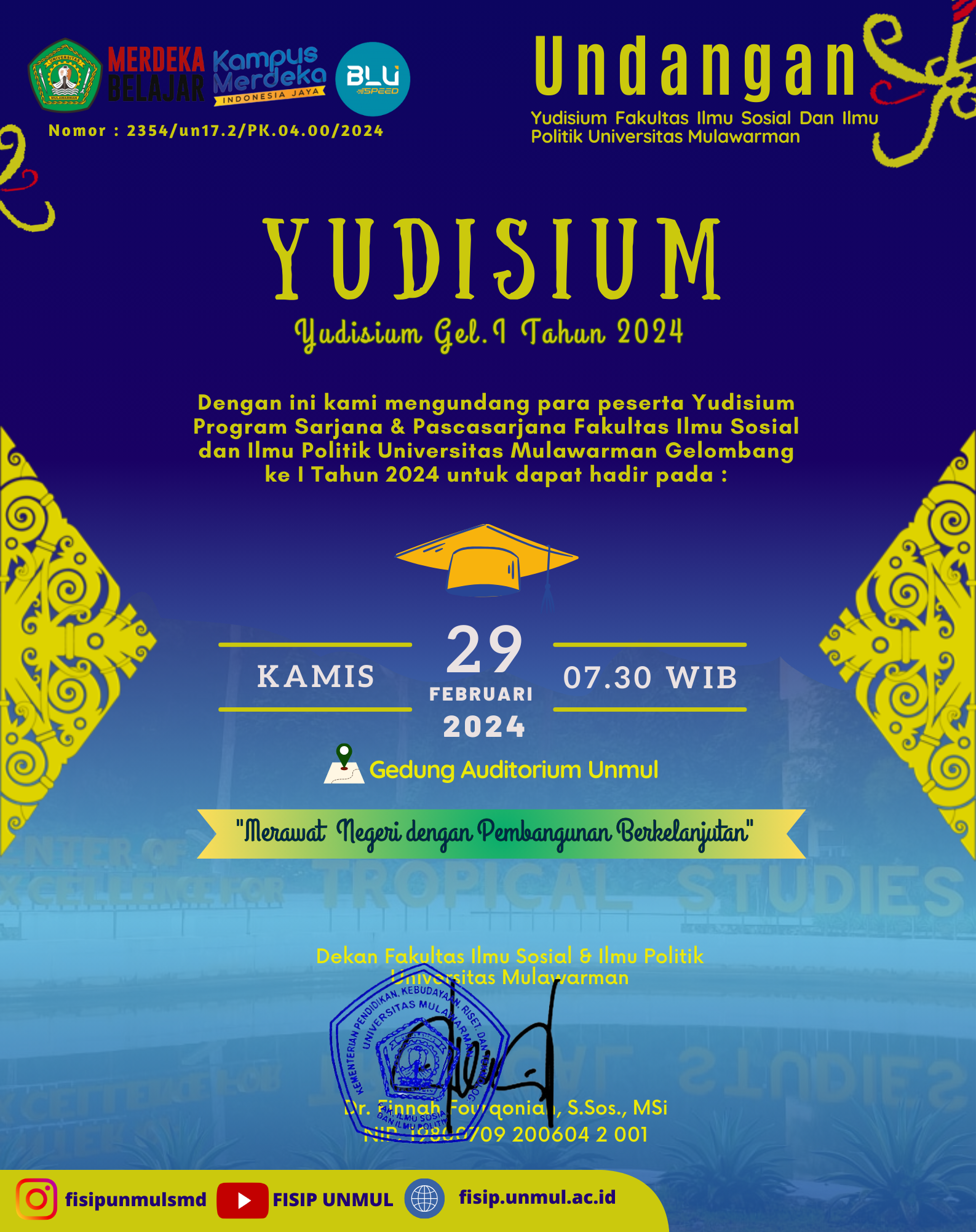 UNDANGAN GLADI BERSIH YUDISIUM DAN PELAKSANAAN YUDISIUM GELOMBANG I ...