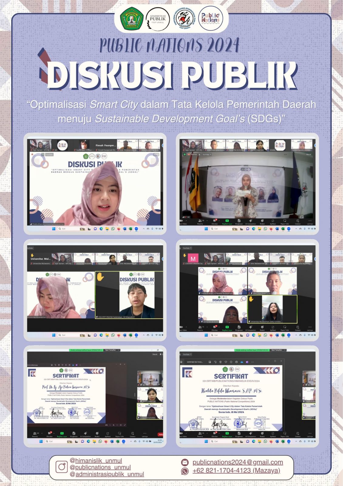 Kegiatan Diskusi Publik dengan tema “Optimalisasi Smart City dalam Tata ...